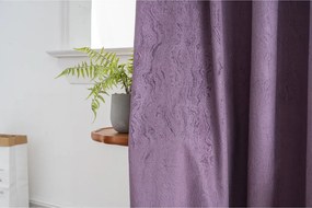 Zatemňovací závěs DUNES VELVET 140x250 cm, fialový Zavěšení: Kovové kroužky