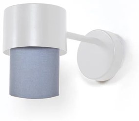 Moderní nástěnná lampička Kan Wall Barva svítidla: Bílá, Dekor: Cotonet šedý