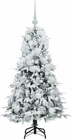 Umělý Skládací Vánoční Strom s stojanem Bílá 120 cm PE a PVC 3397461
