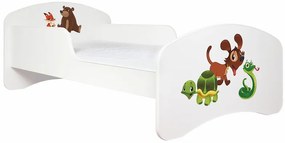 Dětská postel Animals vzor 10 - pes, želva, had 140x70 cm