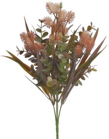 kytice mix s eukalyptem - tmavší meruňková
