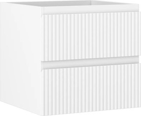 Mexen Rivel, koupelnová skříňka 50 cm, 2 zásuvky, drážkovaná, bílá matná, 91A20-05047-2-BFF01