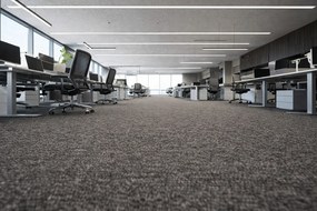 Associated Weavers, Metrážový koberec Medusa 40, na míru, šíře 4m, hnědá, ab (mřížka), chodba / předsíň