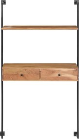 Nástěnný psací stůl 90 x 40 x 170 cm masivní akáciové dřevo 247694