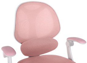 Dětská otočná židle Neoseat JUNI 009 s podnoží — látka, růžová