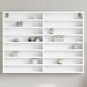 vidaXL Vitrína 100 x 8,5 x 75 cm kompozitní dřevo [847936] Barva: Bílá