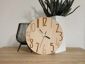Hodiny - dřevěné gravírované hodiny