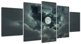 Obraz měsíce a mraků