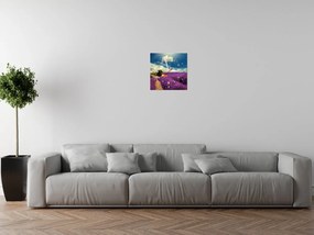 Gario Obraz s hodinami Kouzelná levandulová země Rozměry: 30 x 30 cm