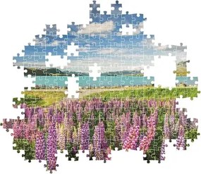 CLEMENTONI Puzzle Lupiny u jezera Tekapo / 1500 dílků / od 18 let