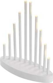 EMOS LED svícen bílý 24,5cm s časovačem DCAW01