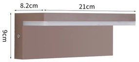 Brilagi - LED Venkovní nástěnné svítidlo TESSI LED/10W/230V hnědá IP54