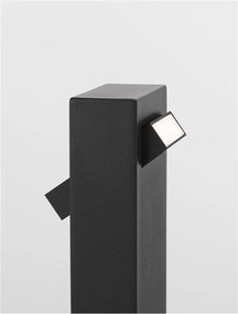 NV 9020924 Venkovní sloupkové svítidlo ZELDA černý hliník a akrylový difuzor proti oslnění LED 9W 3000K 100-240V IP65 - NOVA LUCE