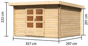 Dřevěný zahradní domek BASTRUP 7 Lanitplast