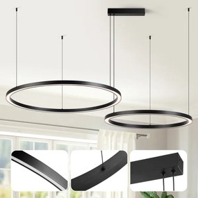 Brilagi - LED Stmívatelný lustr na lanku PORTOFINO LED/98W/230V černá + DO