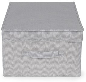 Skládací úložná krabice - karton box Compactor Wos 30 x 43 x v.19 cm, šedá