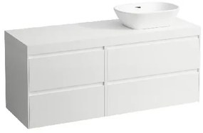 Laufen Lani - Umyvadlová skříňka, 58x137x49 cm, 4 zásuvky, výřez vpravo, matná bílá H4045831122601