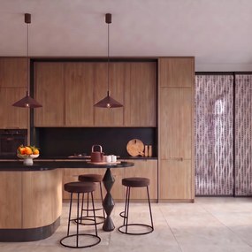 Sollux Lighting Závěsné svítidlo NOX 40 hnědé