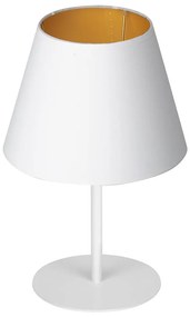 Stolní lampa ARDEN 1xE27/60W/230V pr. 20 cm bílá/zlatá