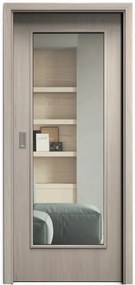 SAPELI ELEGANT KOMFORT M40 - CPL LAMINÁT - POSUVNÉ DVEŘE VČ. ZÁRUBNĚ - Borovice bílá Průchozí šířka (cm): 90, Průchozí výška (cm): 210