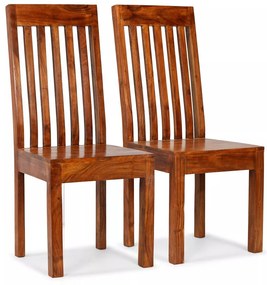 Jídelní židle - 2ks - masiv sheeshamový povrch - moderní styl