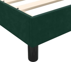 Postel Box Spring bez matrace tmavě zelená 200x220 cm samet 3315894