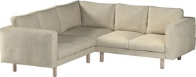 Potah na pohovku IKEA Norsborg rohová 4-místná barva béžová látka lesklé, pletený vzor, vzorované
