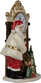 Stolní hodiny s vánoční dekorací Santa Clause - 15*7*22 cm