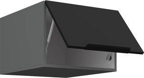 ARIA ab | horní skříňka 50 NAGU-36 1F výklopná | 50 cm | HLUBOKÁ | ANTI FINGERPRINT povrch | antracit/černá