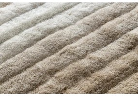 Moderní koberec FLIM 007 B2 shaggy, Pruhy Strukturální béžový velikost 120x160 cm | krásné koberce cz