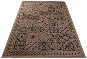Kusový koberec Sisal Floorlux 20369 Patchwork Coffee / Black Rozměr: 120x170 cm