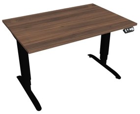 Elektr. nastavitelný stůl 120x80 s pamětí - HOBIS MOTION MS 3M 1200 Dekor stolové desky: ořech, Barva kovové podnože: černá