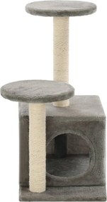 Škrabadlo pro kočky se sisalovými sloupky 60 cm šedé 170517
