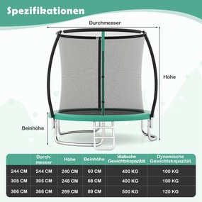 Costway Trampolína venkovní se žebříkem kulatá zahradní