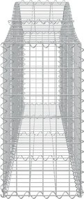 Klenuté gabionové koše 8 ks 200x30x60/80 cm pozinkované železo 3145394