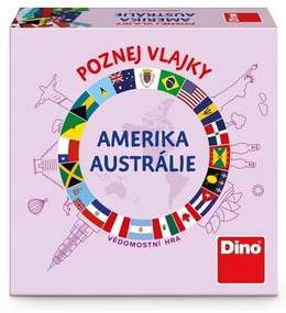 Dino Cestovní hra Poznej vlajky - Amerika a Austrálie