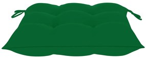 Zahradní židle 6 ks zelené podušky masivní teak,  3073051