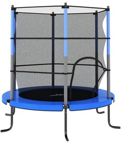 vidaXL Trampolína s bezpečnostní sítí kulatá 140 x 160 cm modrá