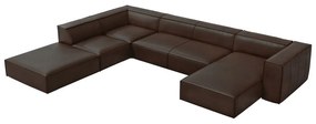 Tmavě hnědá kožená rohová pohovka (levý roh) Madame – Windsor &amp; Co Sofas