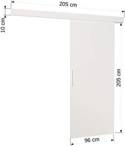 ADRK Furniture Posuvné nástěnné dveře DAAN 96 ADRK-SD-DAA-S-96