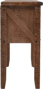 Konzolový stolek masivní jedlové dřevo 131 x 35,5 x 75 cm hnědý 246121