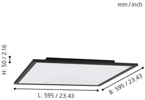 Eglo 99417 - LED RGB Stmívatelné stropní svítidlo SALOBRENA-C LED/30,5W/230V +DO