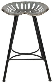 Barová kovová designová stolička se starým sedadlem Reece - 50*50*75 cm