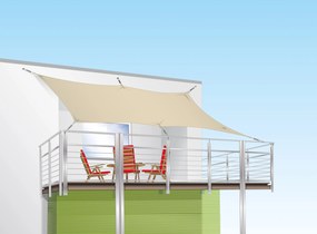 Livarno home Ochranná plachta proti slunci UV 60 (obdélníkový/béžový)
