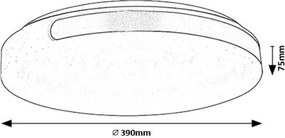 Rabalux Chromové stropní LED svítidlo Danuta2 390mm 24W 71085