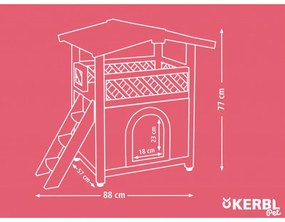 Kerbl Zateplená bouda pro kočky TYROL ALPIN 88x57x77cm 0431-XG