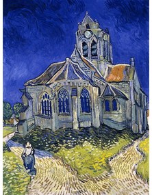 Obraz - reprodukce 50x70 cm The Church at Auvers, Vincent van Gogh – Fedkolor