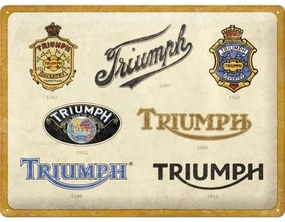 Postershop Plechová cedule: Triumph Logo Evolution - 40x30 cm