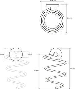 Sapho, X-ROUND držák fénu, spirálový, chrom, XR002