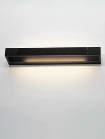 LED černá svítilna na zeď Arga 12W